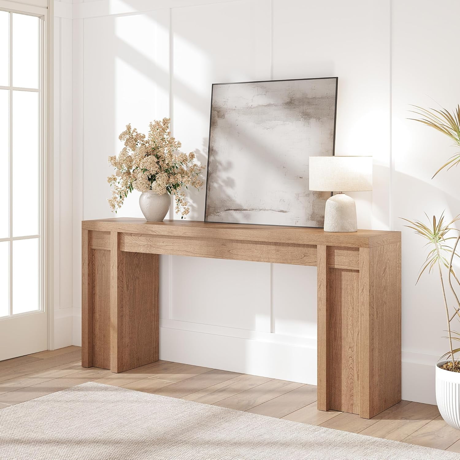 70" Console Table,Extra-Long Table Behind Couch,Modern Entryway Console ...