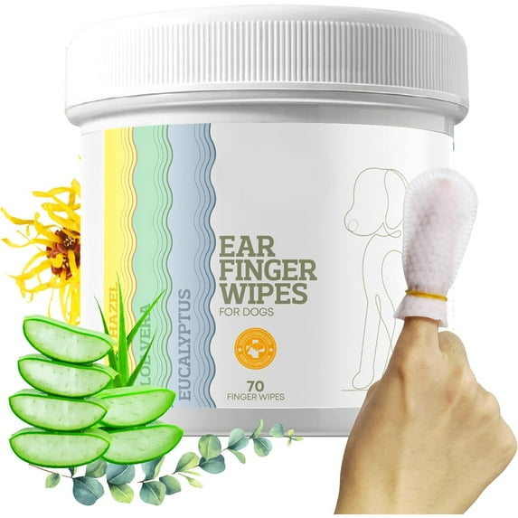 70-Count Dog Ear & Finger Wipes – Soft Non-Woven Wipes for Gentle Pet ...