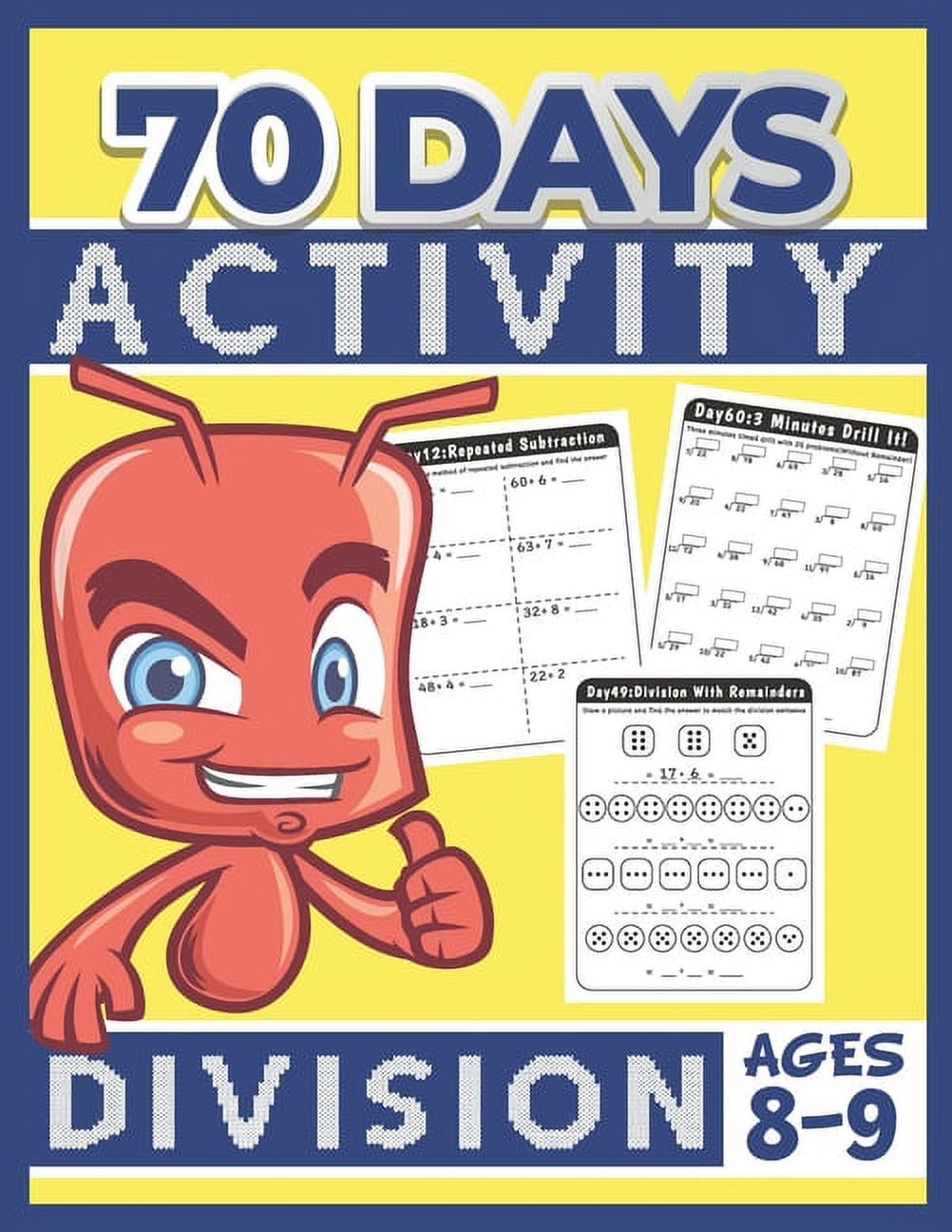 70 Days Activity Division for Kids Ages 8-9: Funny Learning Math ...