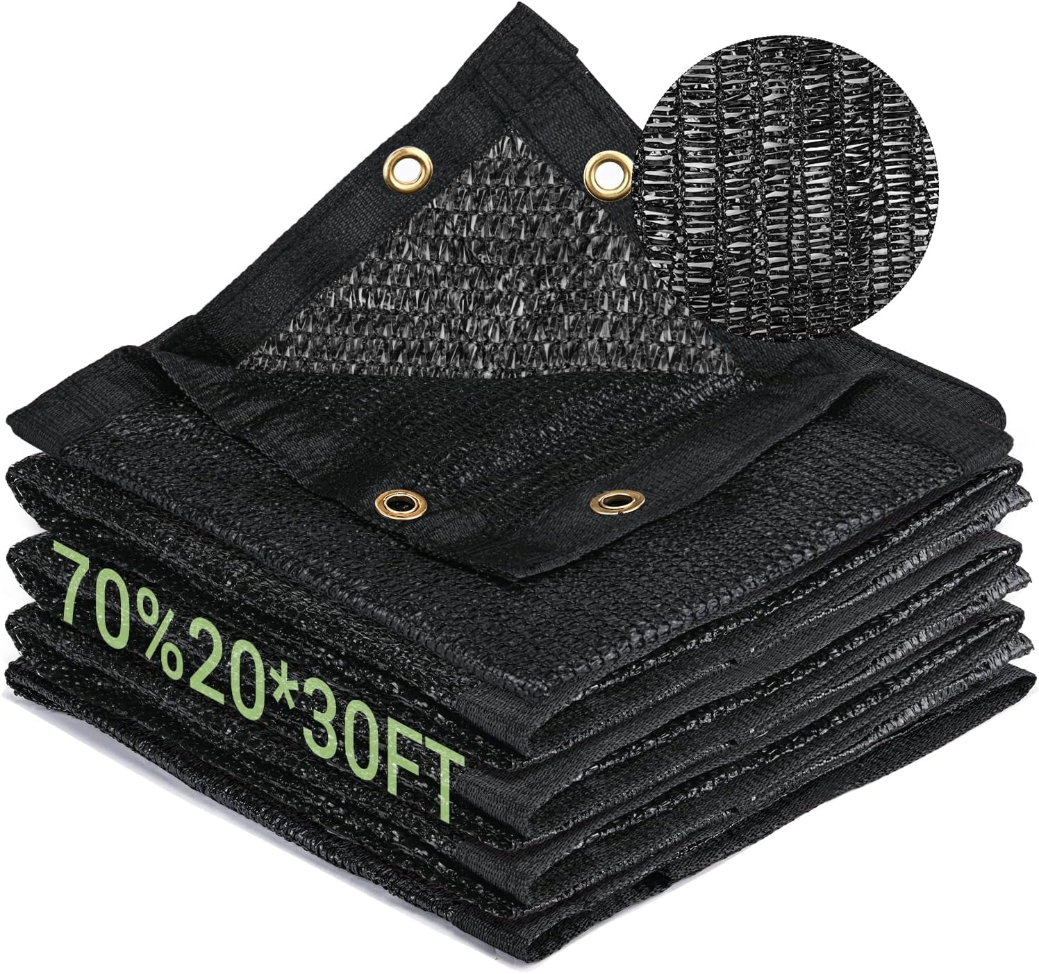 70% Garden Shade Cloth, 20x30FT HDPE Mesh Tarp with Upgraded Grommets ...