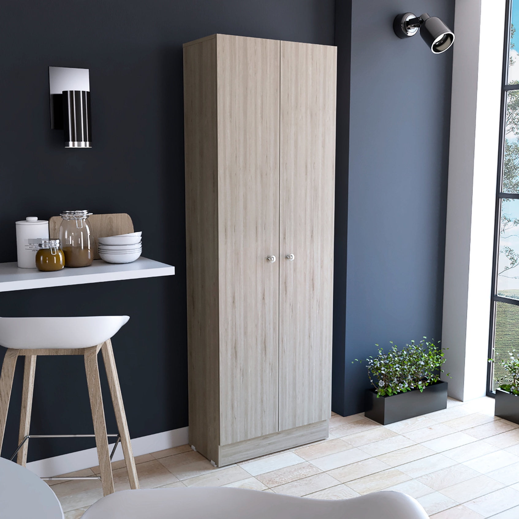 70" High Two - Door Cabinet with Tons of Space / Solves Kitchen Clutter ...