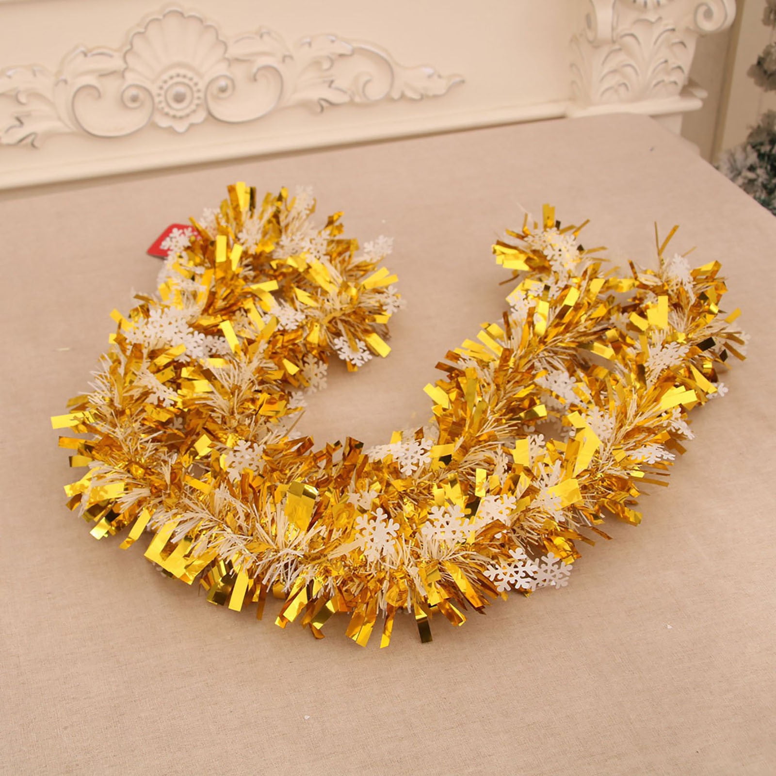 70 Inch Christmas Tinsel Garland Blue White Strip Garland Xmas Party ...