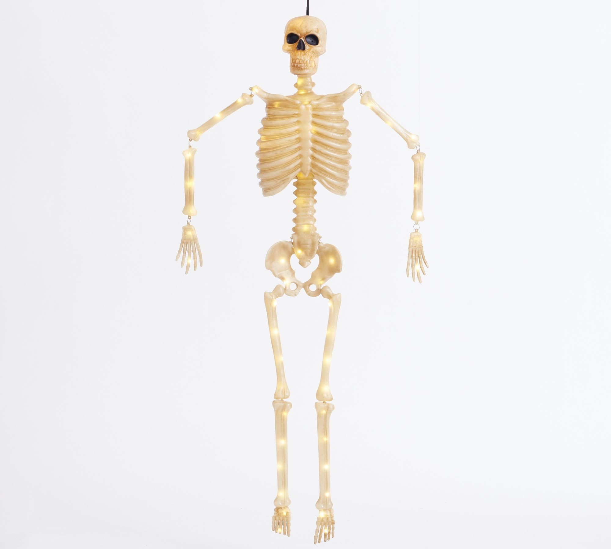 70-Inch Glowing Skeleton Decoration - Life-Size Animated Halloween Prop ...