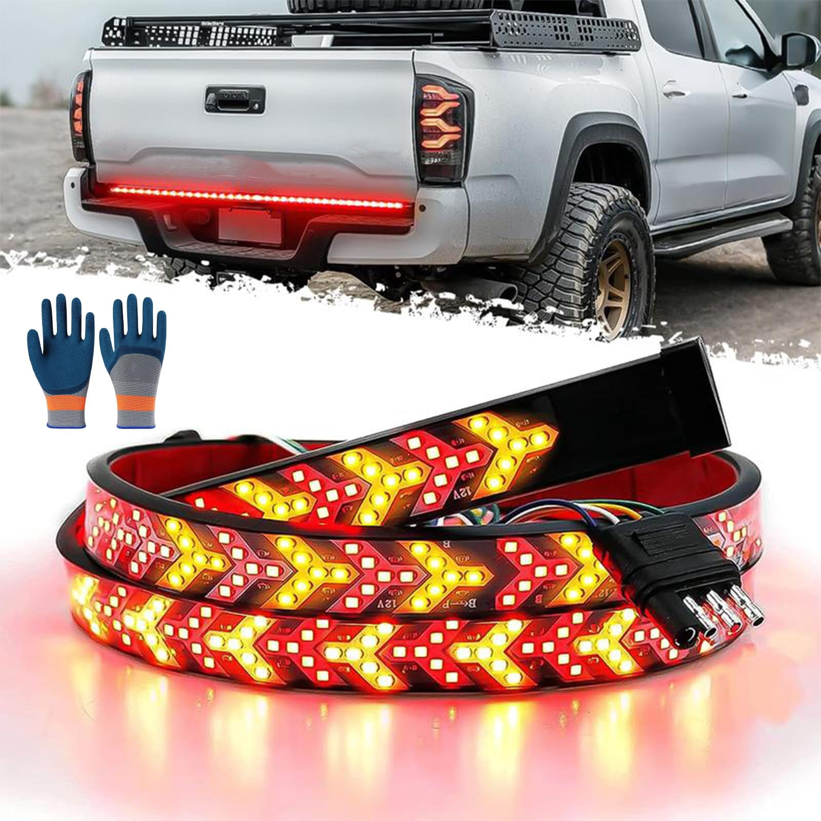 70-Inch LED Tailgate Light Bar for Trucks & Trailers - Flexible ...