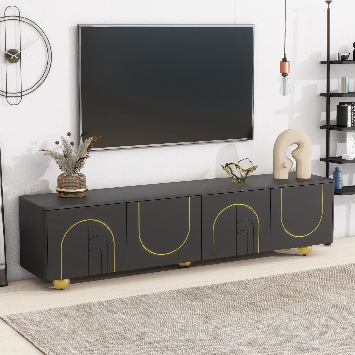 70 Inch Modern TV Stand for TVs up to 75 Inches, Entertainment Center ...