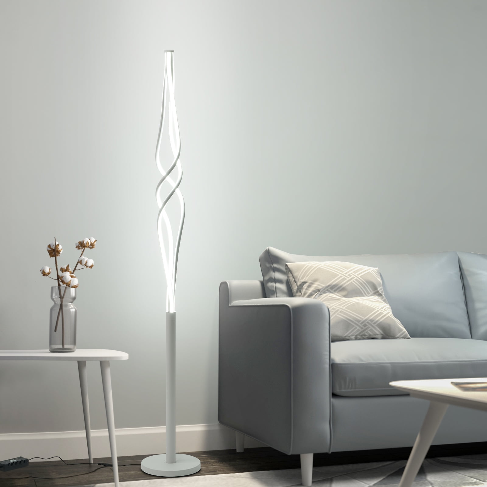 70 Inch Spiral Floor Lamps Modern LED Floor Lamp for Bedroom 34W ...