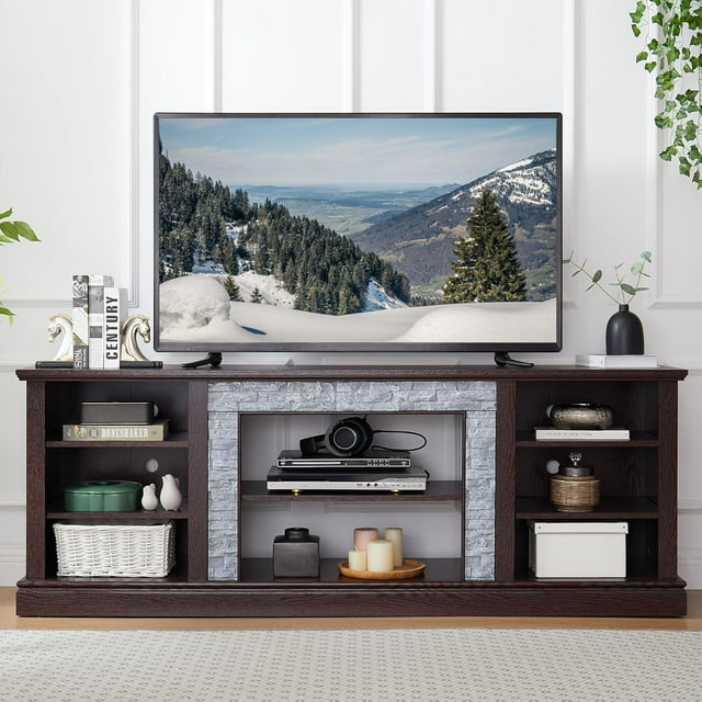 70 Inch TV Stand for TVs up to 80 Inch, Entertainment Center with ...
