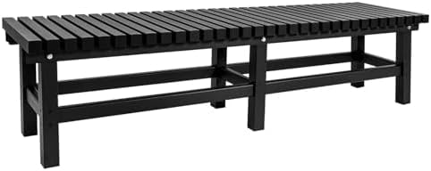 70 Inches Aluminum Outdoor Weatherproof Bench Backless, 550 LBS Bearing ...