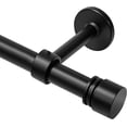 70 Inches Curtain Rods for Windows, 1” Diameter Heavy Duty Black ...