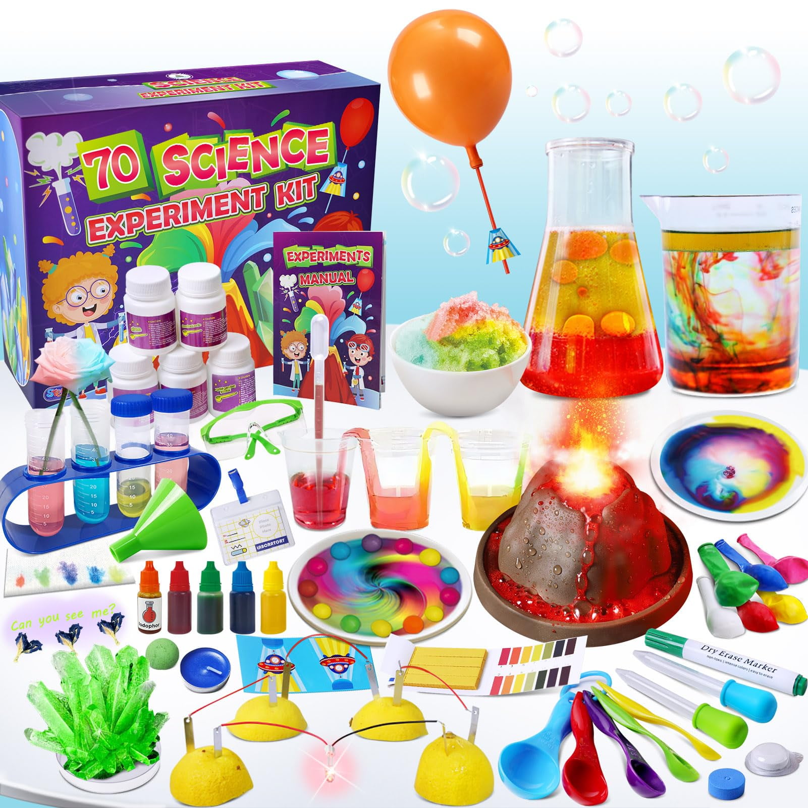 70 Lab Experiments Science Kits For Kids Educational Scientist Toys ...