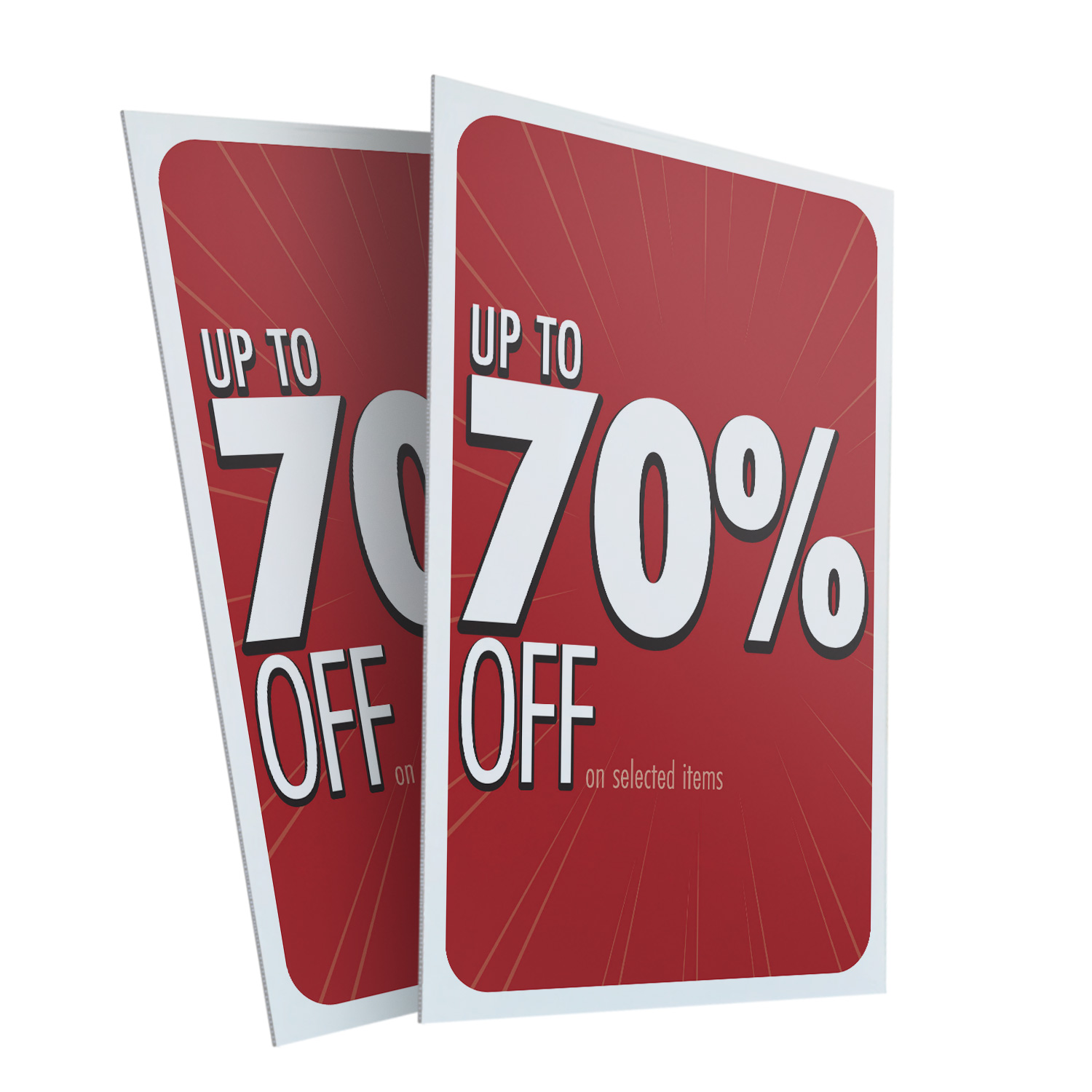 70% Off (2-PACK) 24" x 36" Plastic Signs | Sign Insert 4mm Corrugated ...