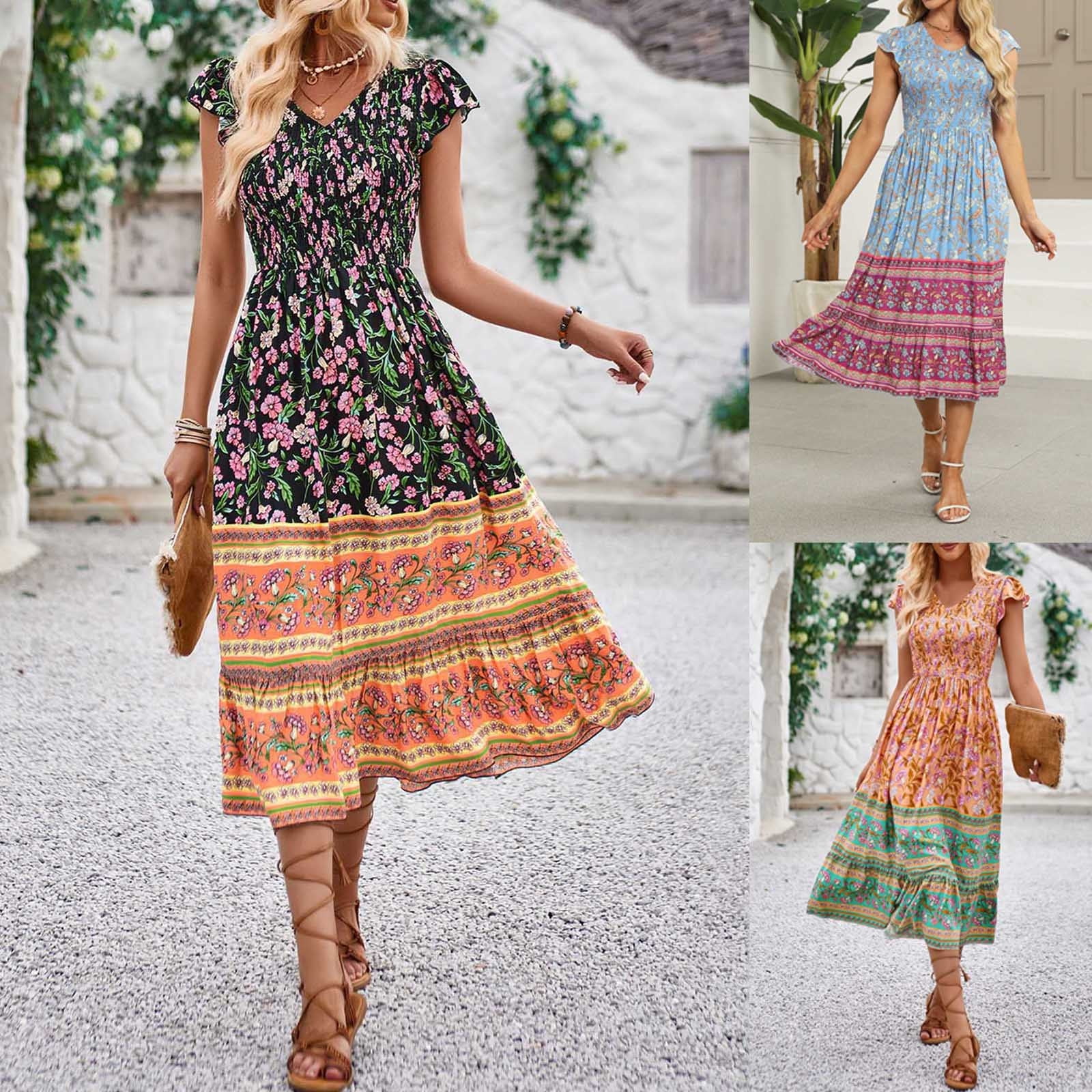 Up to 70% Off! Xuniizn Summer Dresses for Women 2025 Casual Beach ...