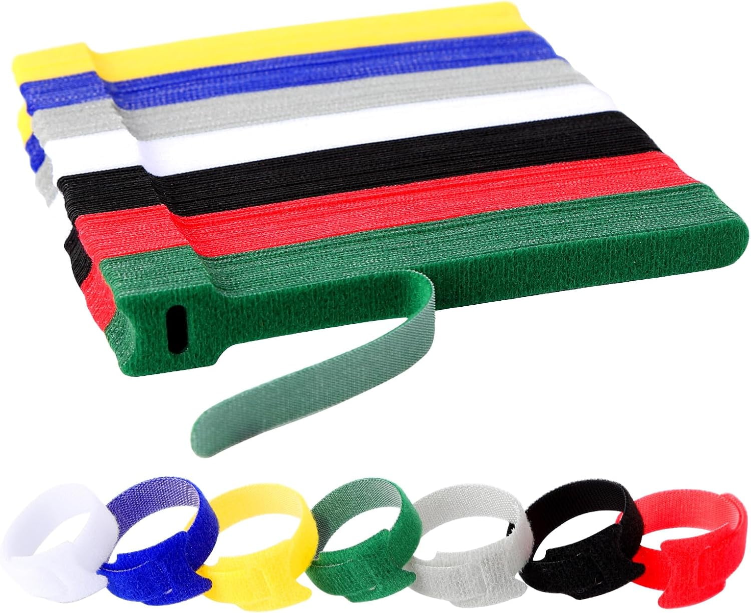 70 PCS 6 inch Cable Ties Reusable Cable Management Adjustable Cable ...