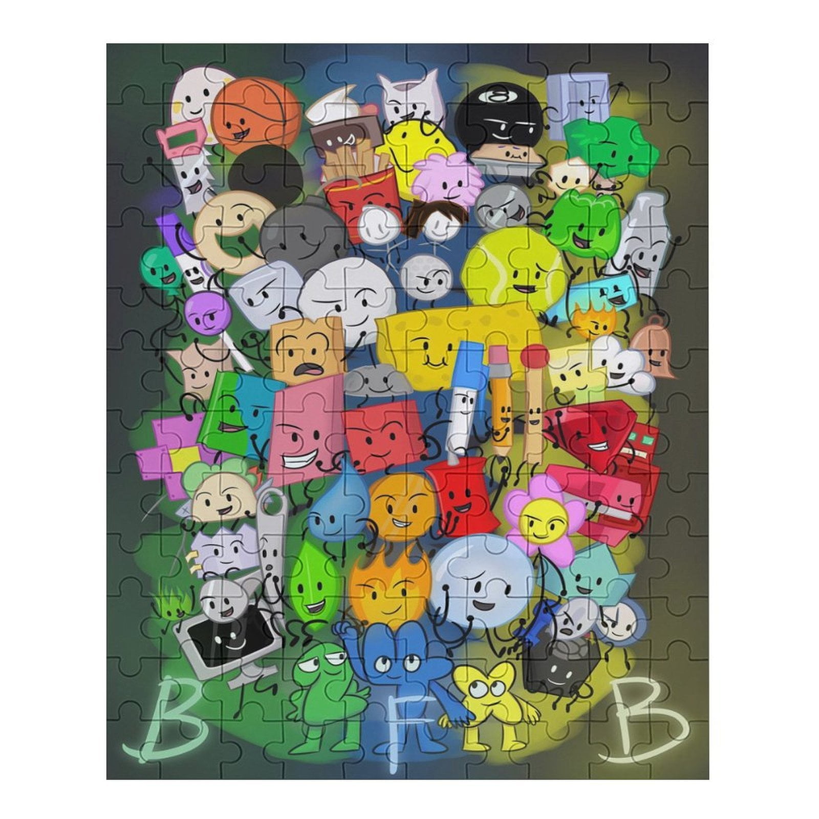 70 PCS Jigsaw Puzzle Battle For Dream Island Bfdi Wooden Puzzle ...