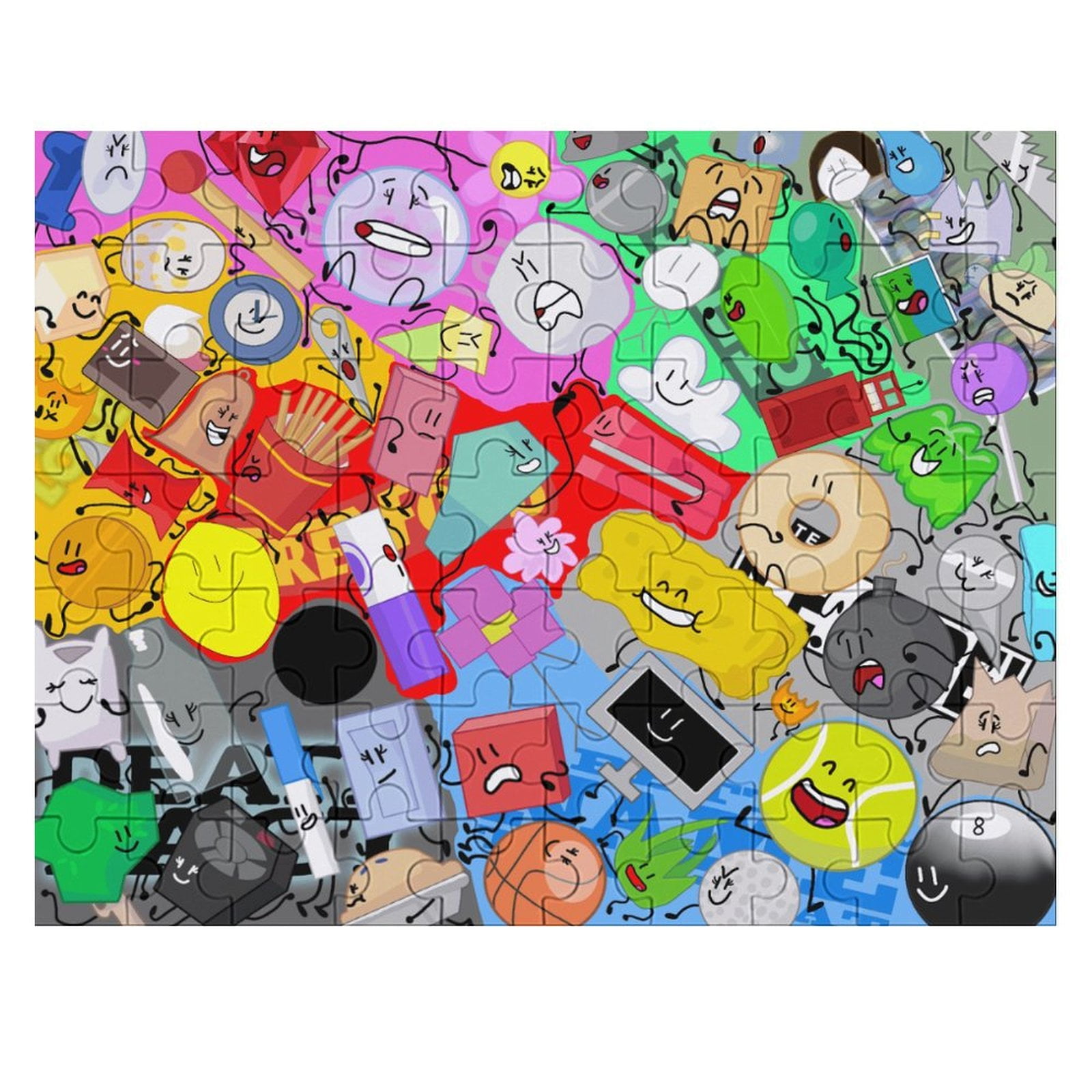 70 PCS Jigsaw Puzzle Battle For Dream Island Bfdi Wooden Puzzle ...