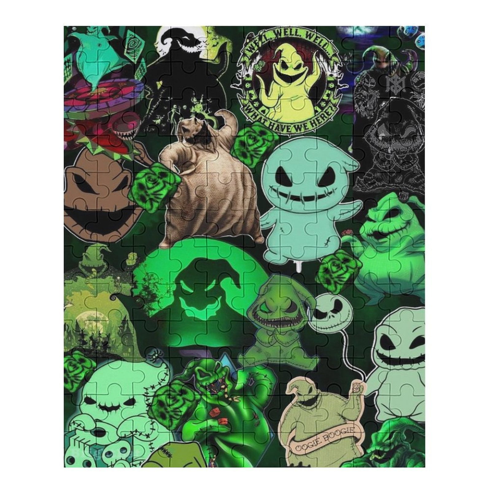 70 PCS Jigsaw Puzzle Oogie Boogie Wooden Puzzle Challenging Game Fun ...