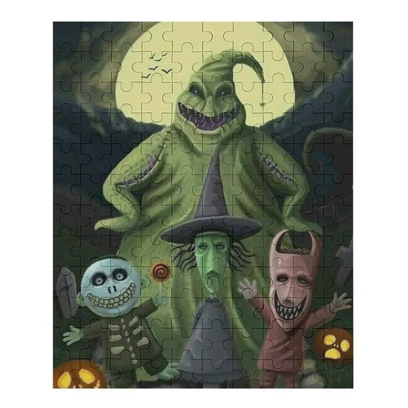 70 PCS Jigsaw Puzzle Oogie Boogie Wooden Puzzle Challenging Game Fun ...