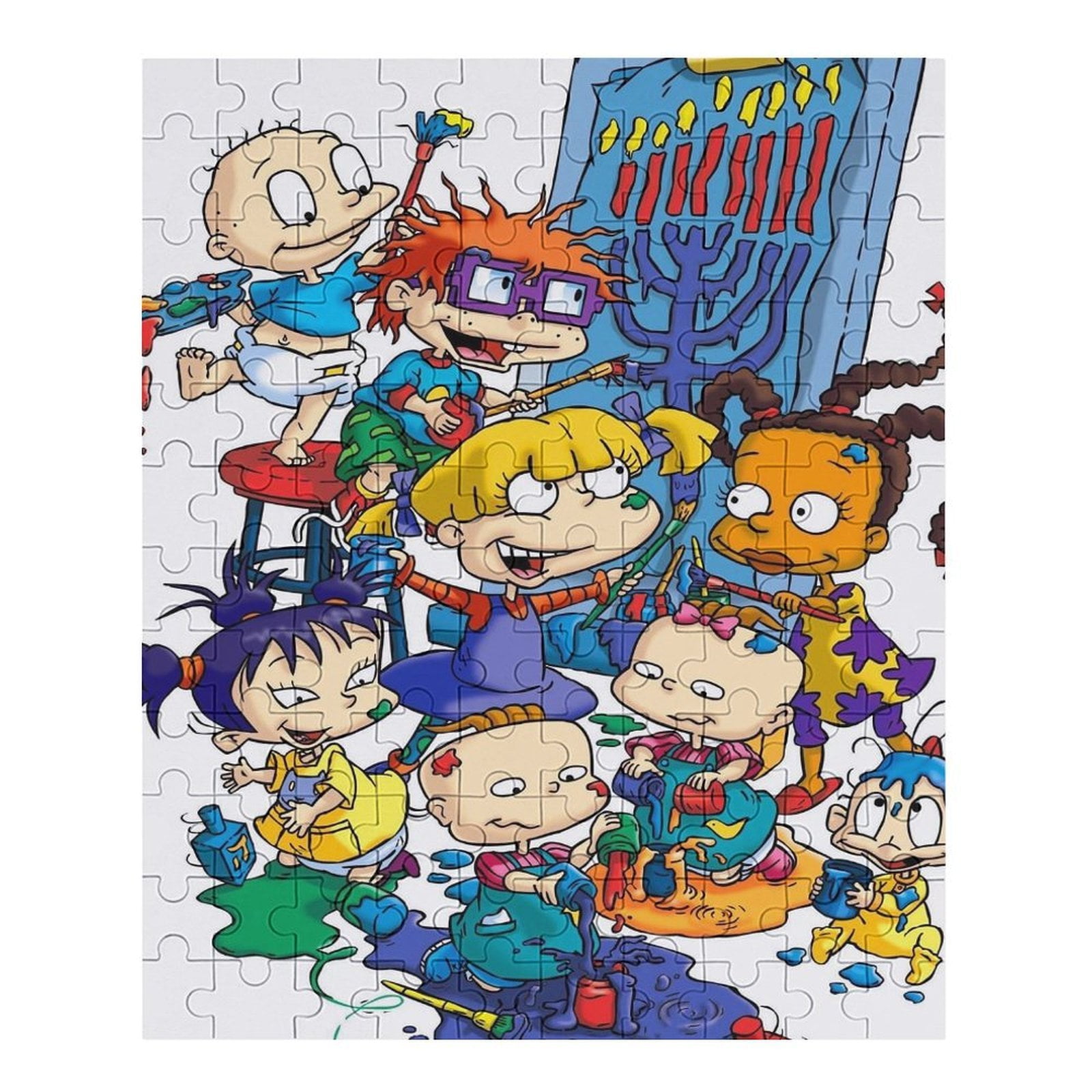70 PCS Jigsaw Puzzle Rugrats Wooden Puzzle Challenging Game Fun Artwork ...