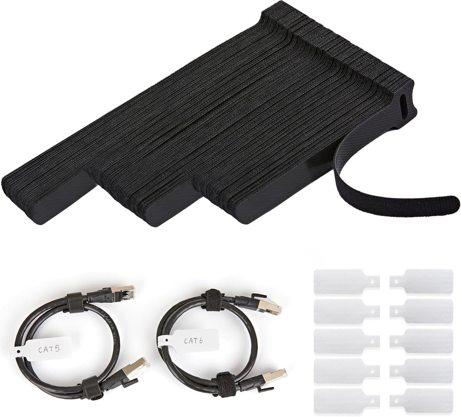 70 PCS Reusable Cable Ties with Hook and Loop, Multi-purpose Adjustable ...