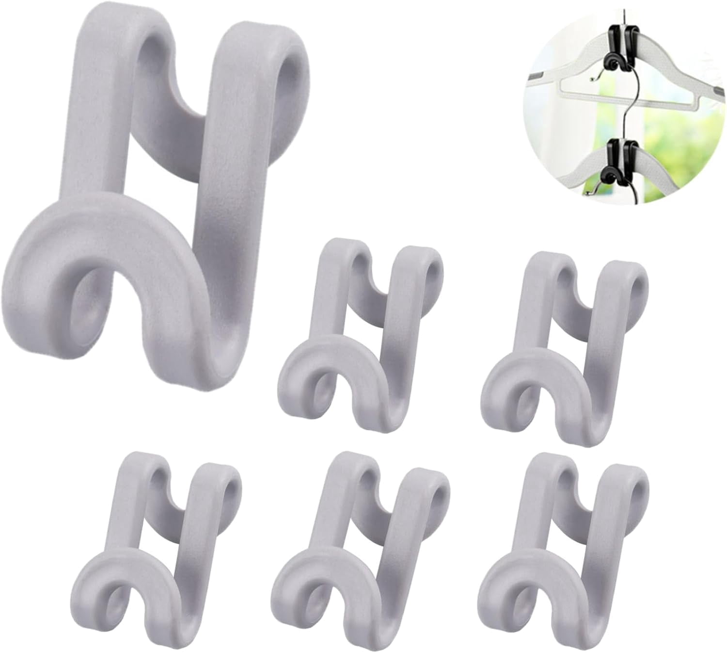 70 Pack Clothes Hanger Connector Hooks, Mini Cascading Hanger Hook ...