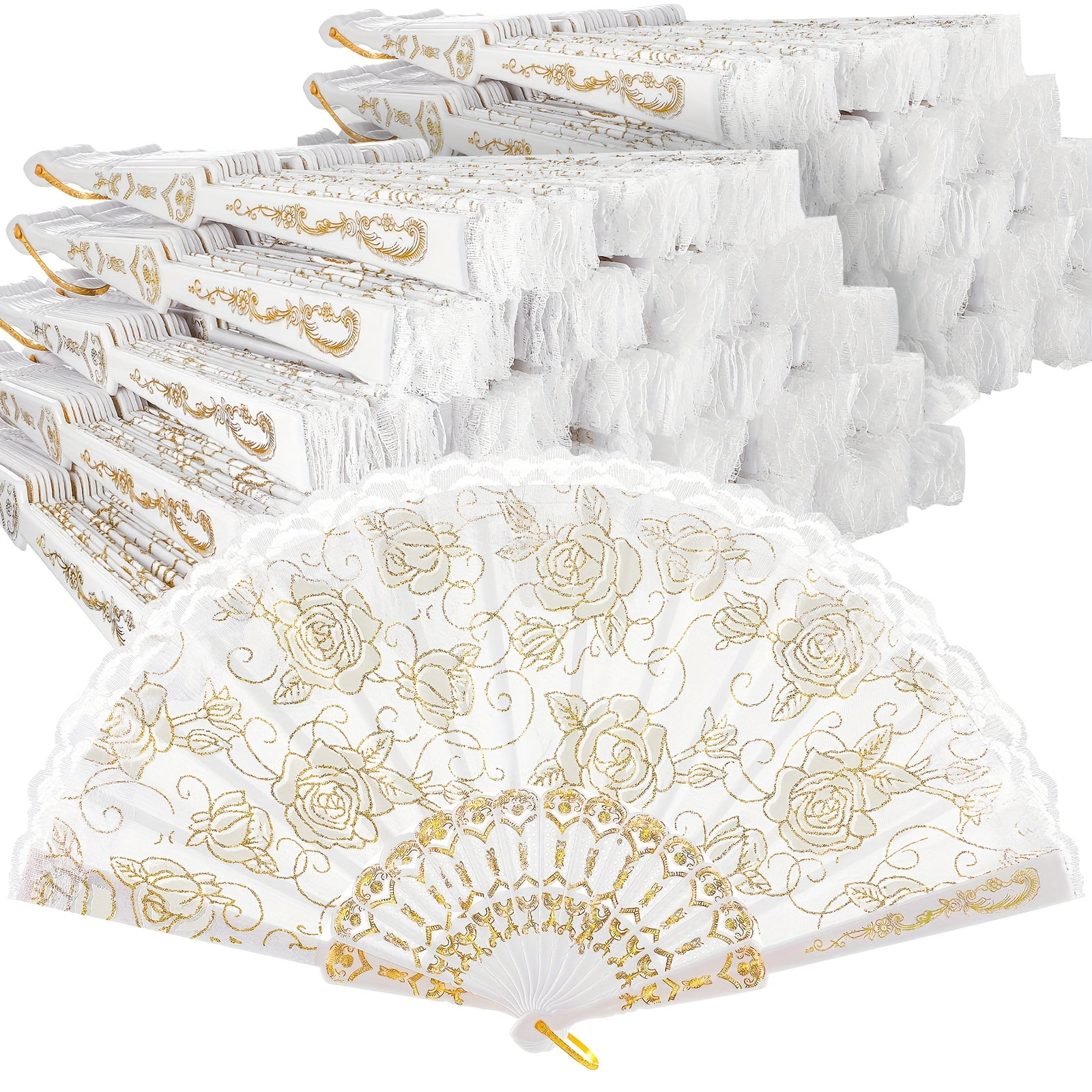 70-Pack Vintage Chinese Folding Fans | Wedding Bridal Party Favor Gift ...