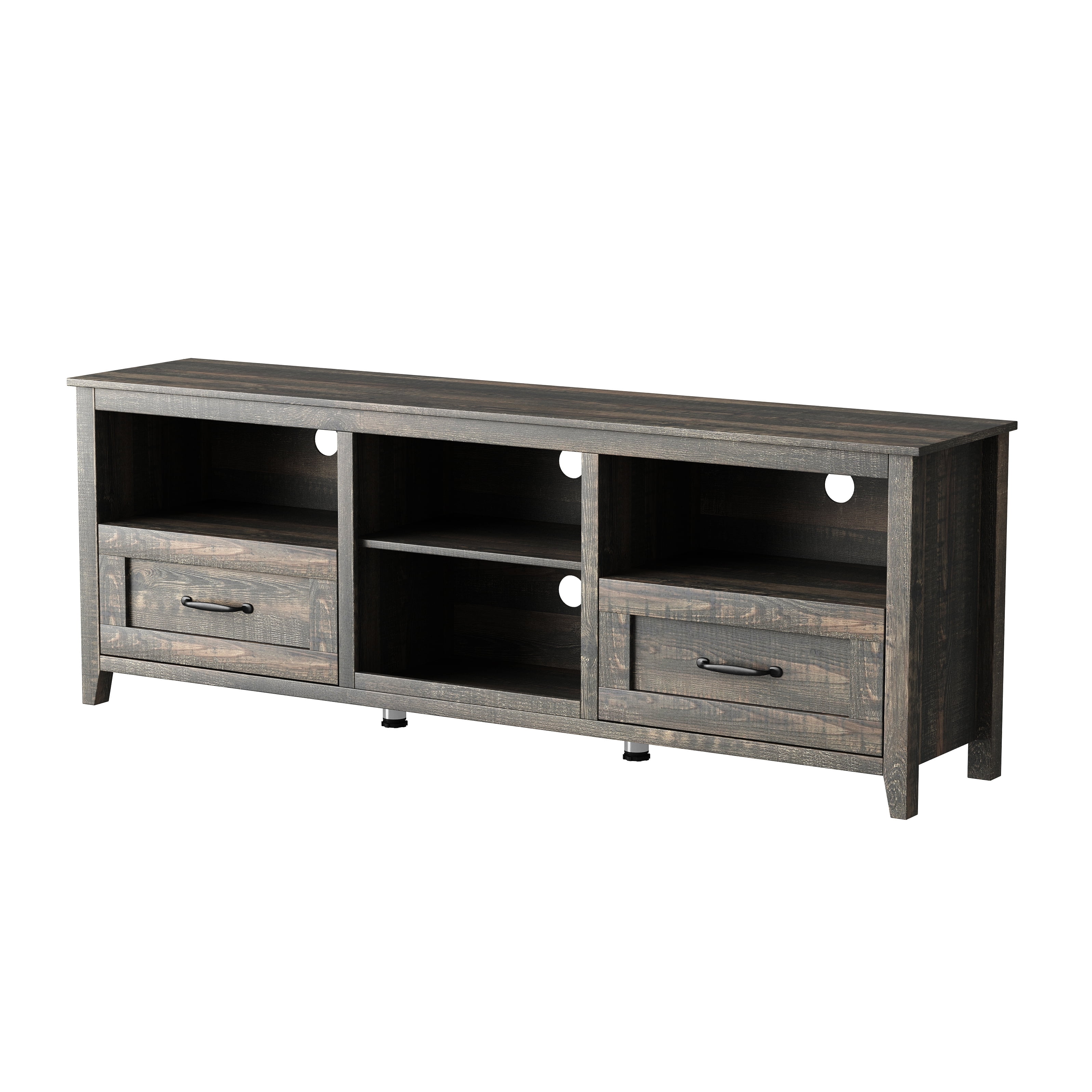 70" Particle Board & Metal TV Stand with Inner Shelf and Drawers Easy ...