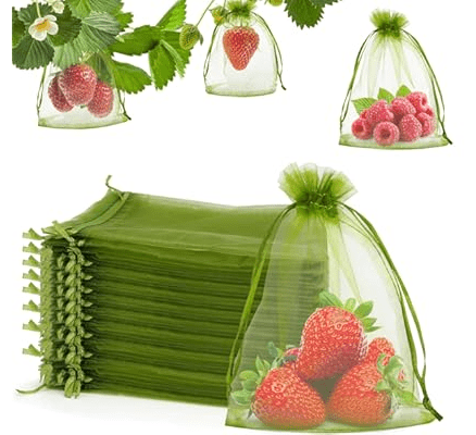 70 Pcs 6x8 Inch Fruit Protection Bags - Green Mesh Netting with ...