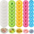 70 Pcs Bowl Covers, 5 Size Plastic Food Covers with Elastic, Colors ...