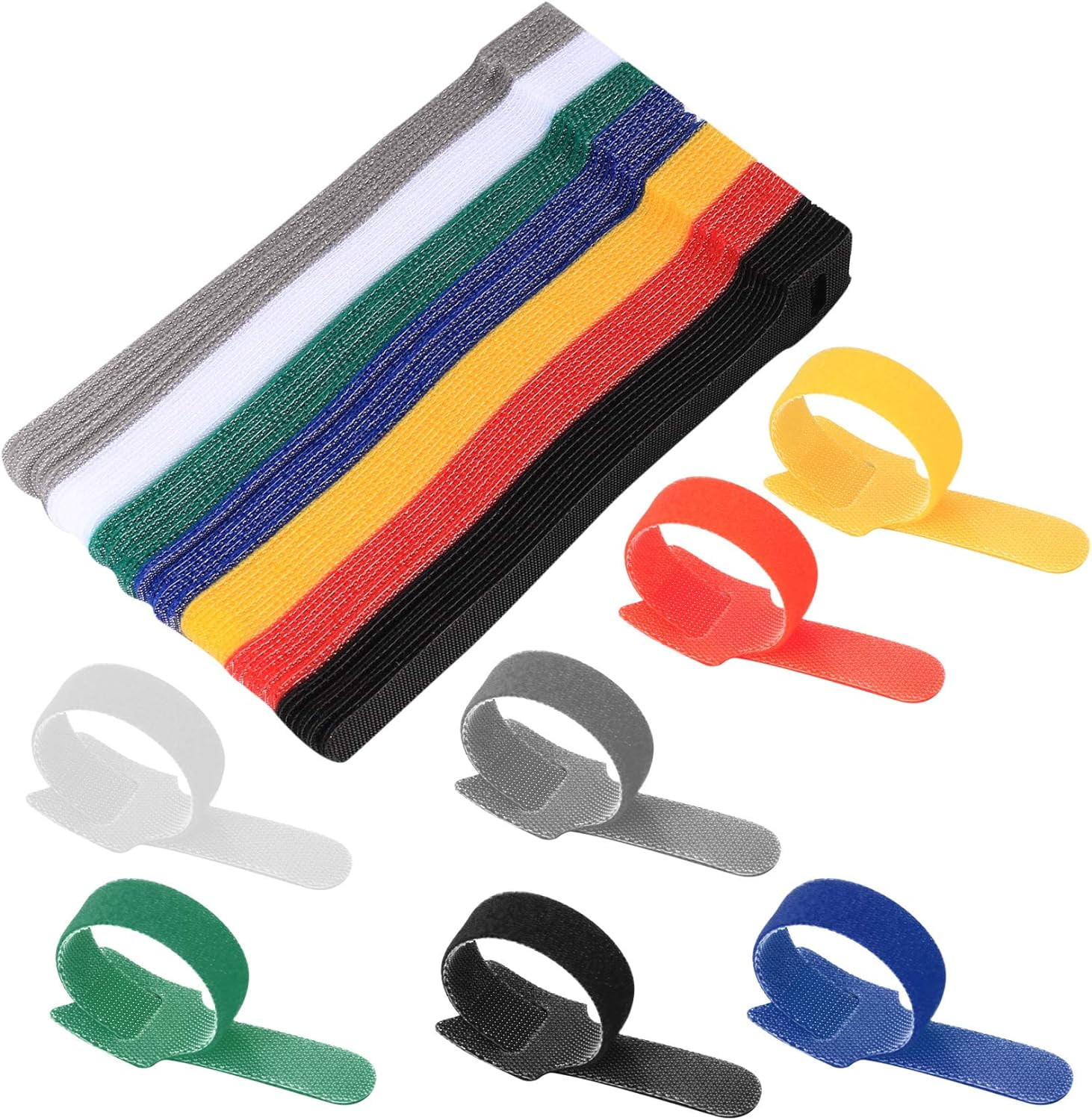 70 Pcs Cable Ties,Cable Tidy Management, Reusable Straps Wire Tidy Ties ...