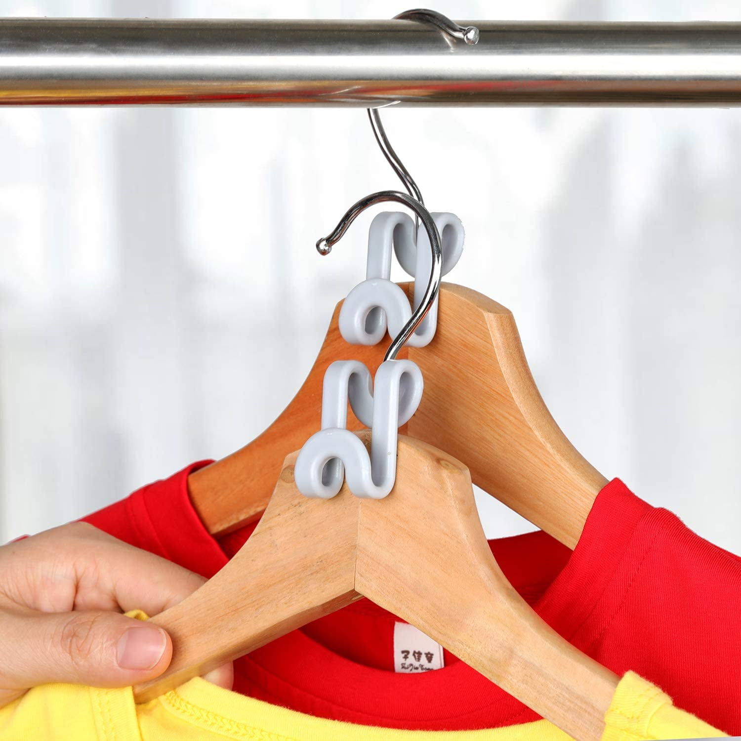 70 Pcs Clothes Hanger Connector Hooks, Outfit Hangers, Hanger Extender ...