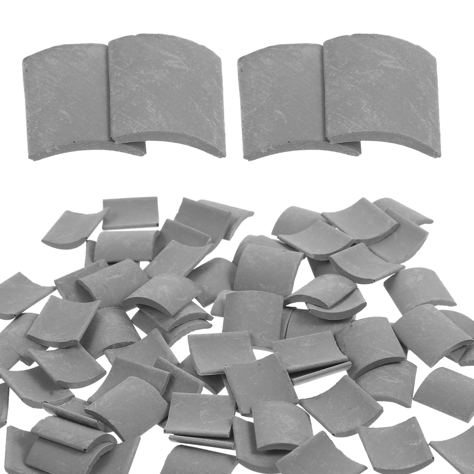 70 Pcs Mini Bricks Toys Miniature Clay Roof Tiles Simulation Roof Tiles ...