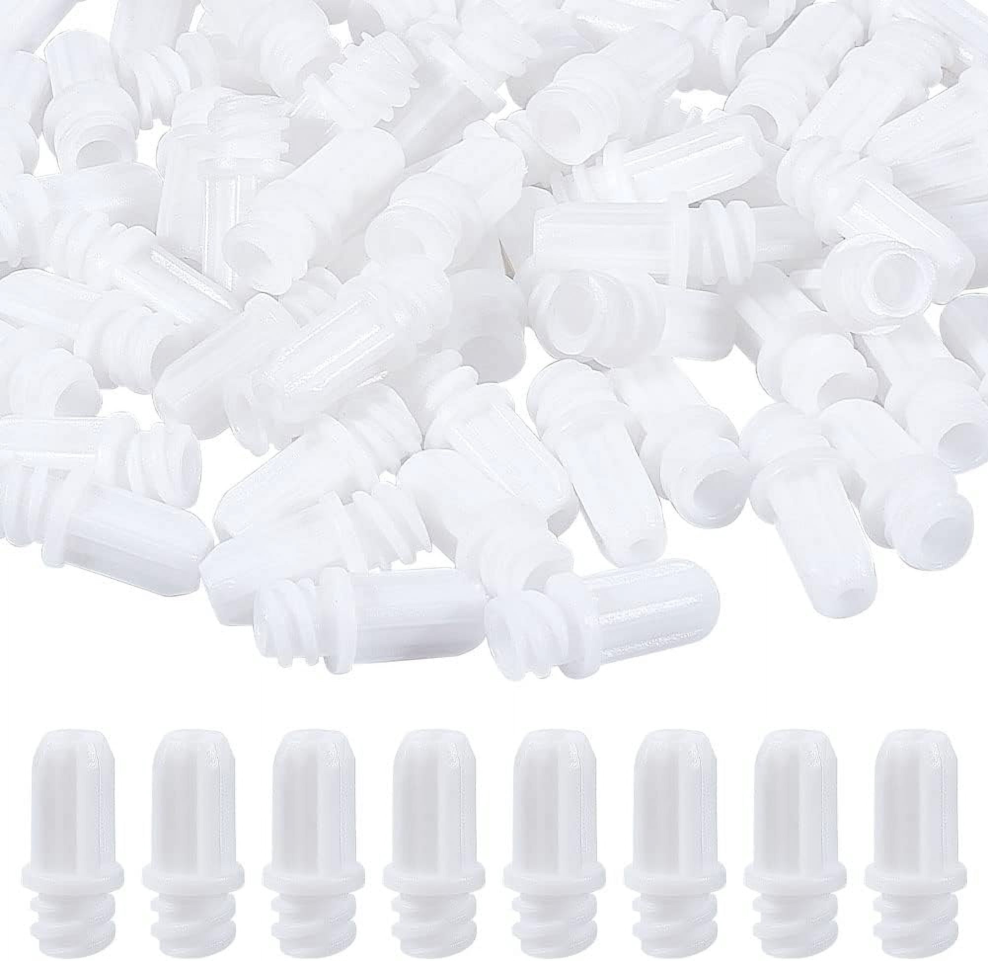 70 Pcs Plastic Luer Lock Tip Caps White Dispensing Needle Tip Cap ...