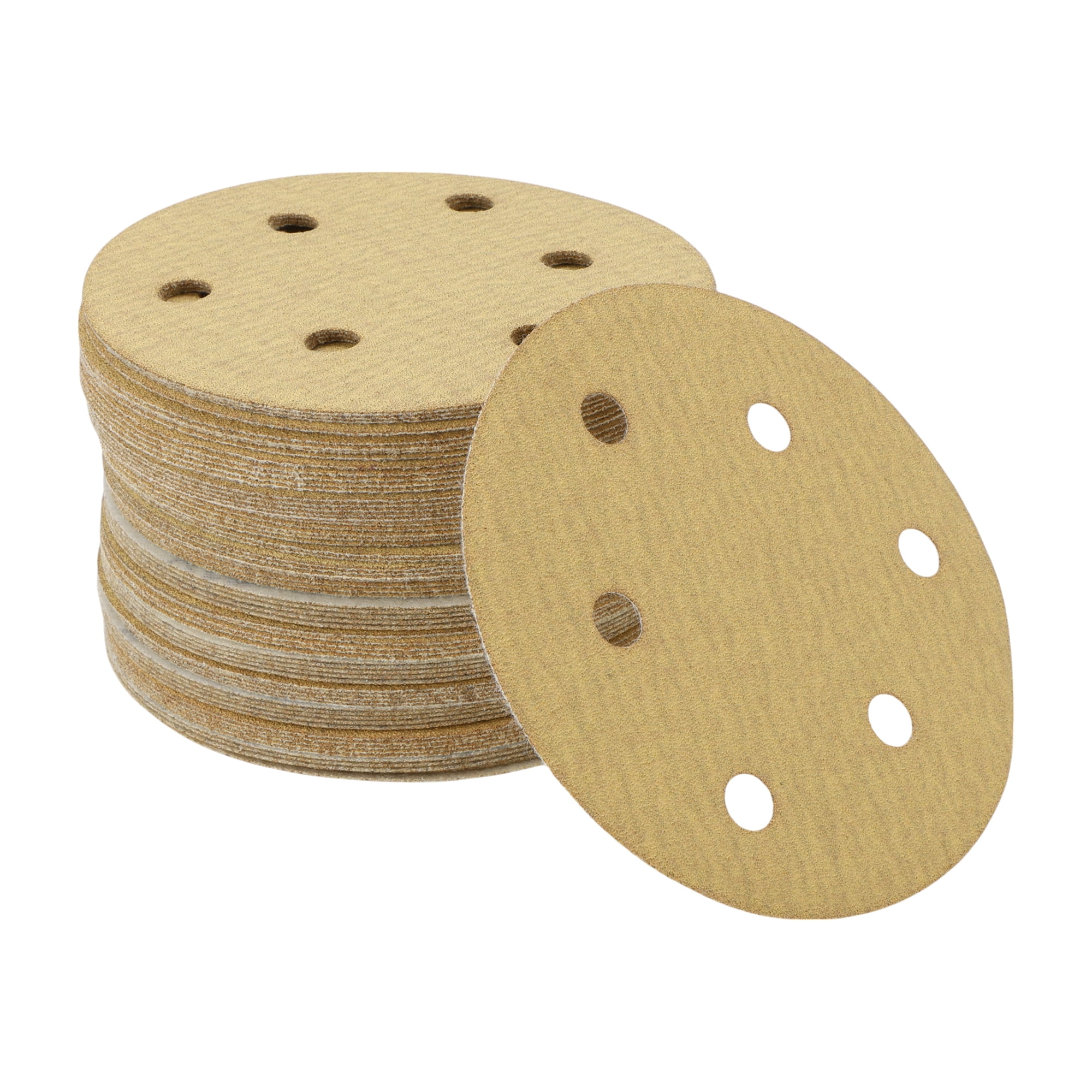 70 Pcs Round Sandpaper 6 100 Grit Hook and Loop Sanding Sheets ...