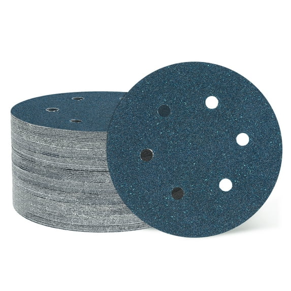 70 Pcs Sanding Disc 6 Inch 40 Grit 6 Hole Hook and Loop Random Orbital ...