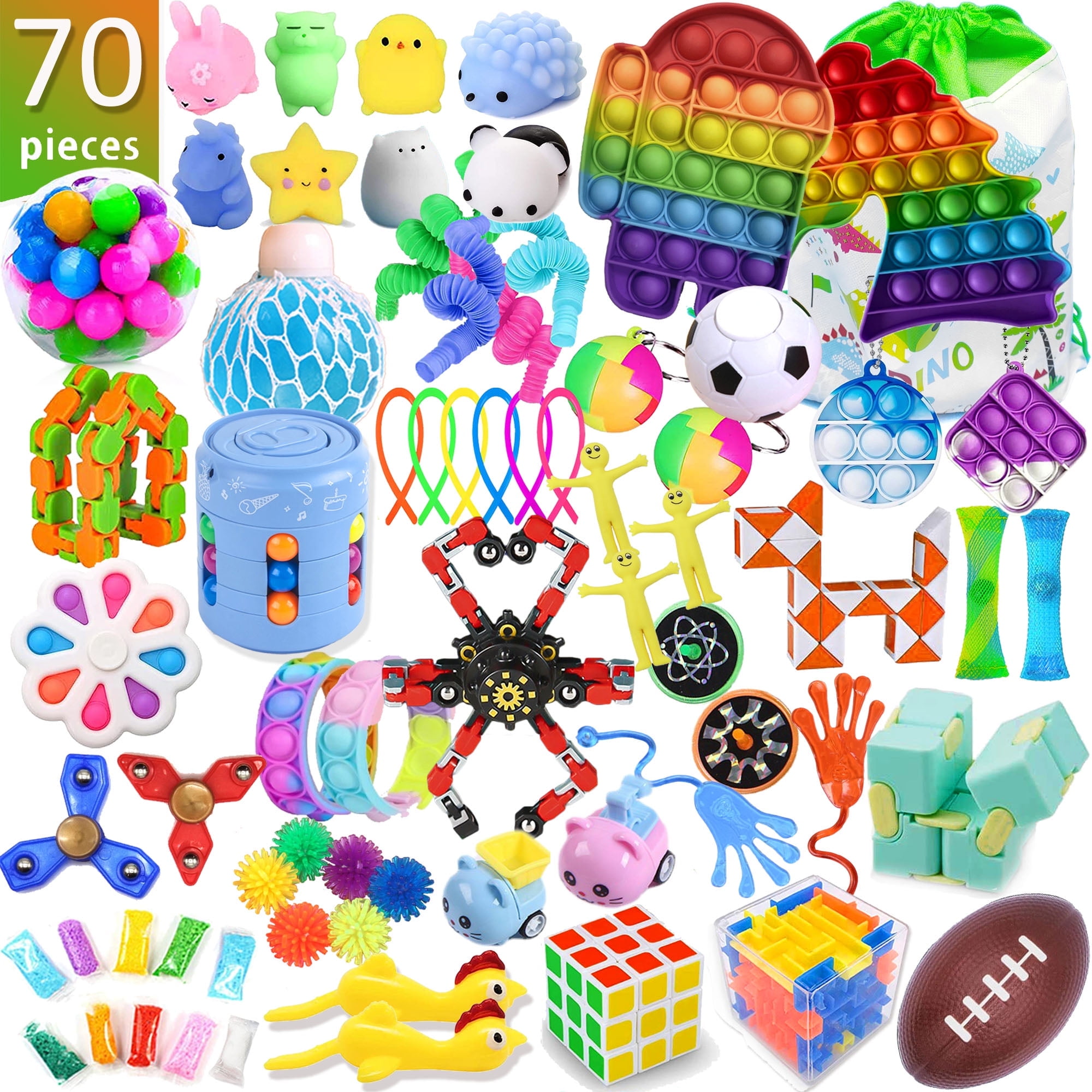 70 Piece Fidget Toys Pack Party Favors Gifts for Kids Adults, Fidget ...