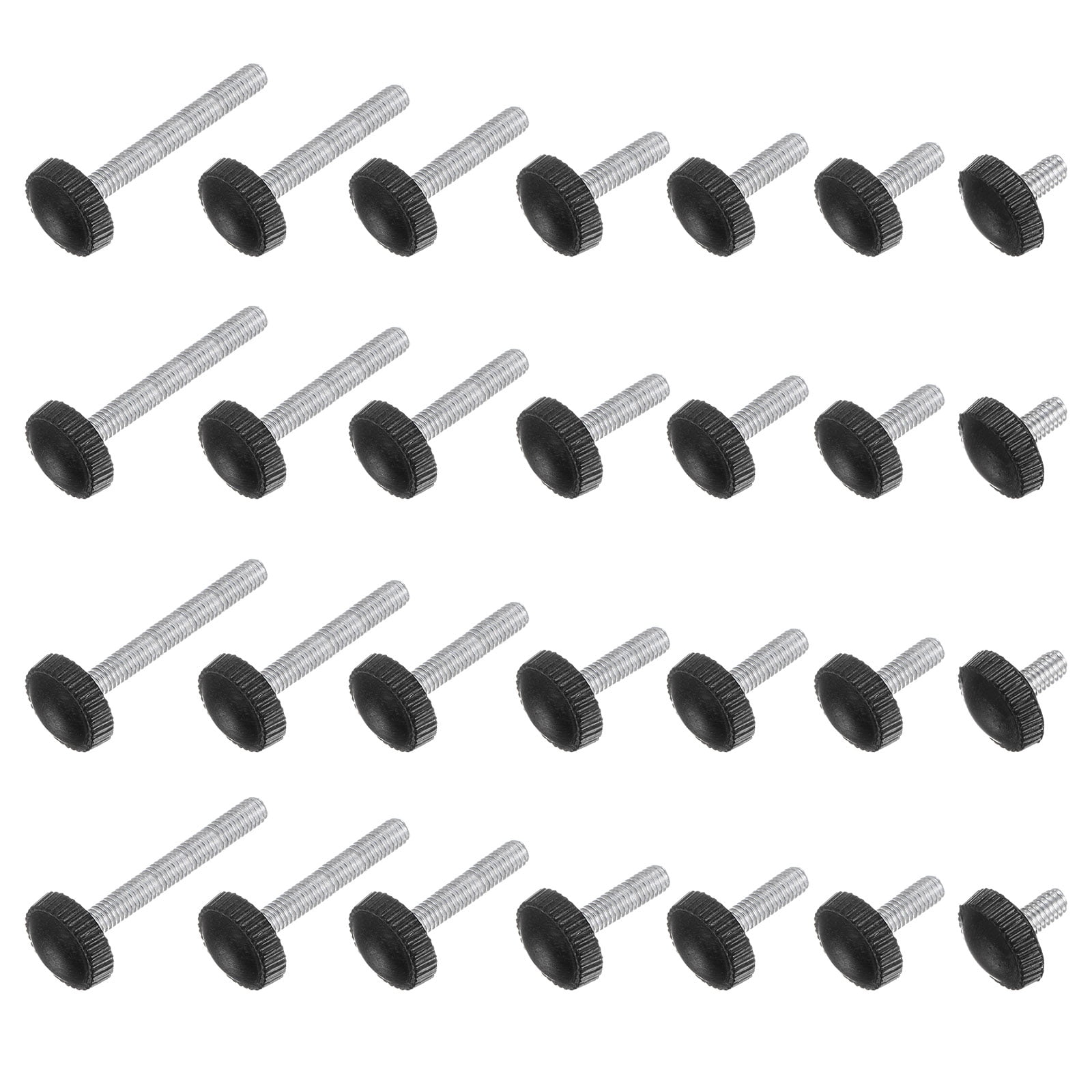 70 Pieces Knurled Knobs M5 x 8/10/12/14/16/20/25mm Thread Thumb ...