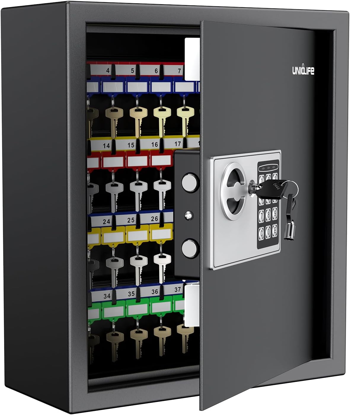 70 Position Key Cabinet with Combination and Key Lock Wall Mounted Key ...