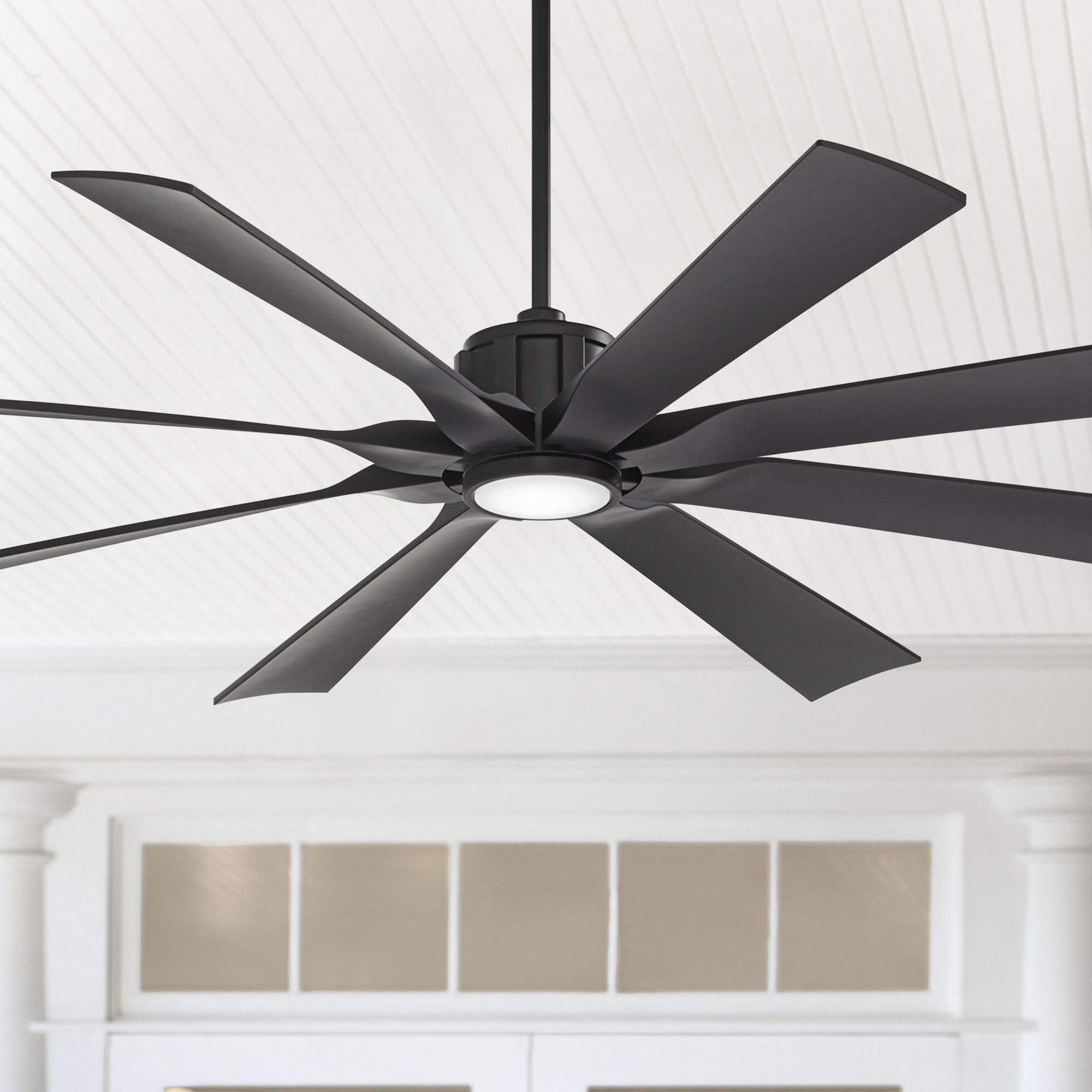 70" Possini Euro Design Defender Modern Indoor Outdoor Ceiling Fan with ...