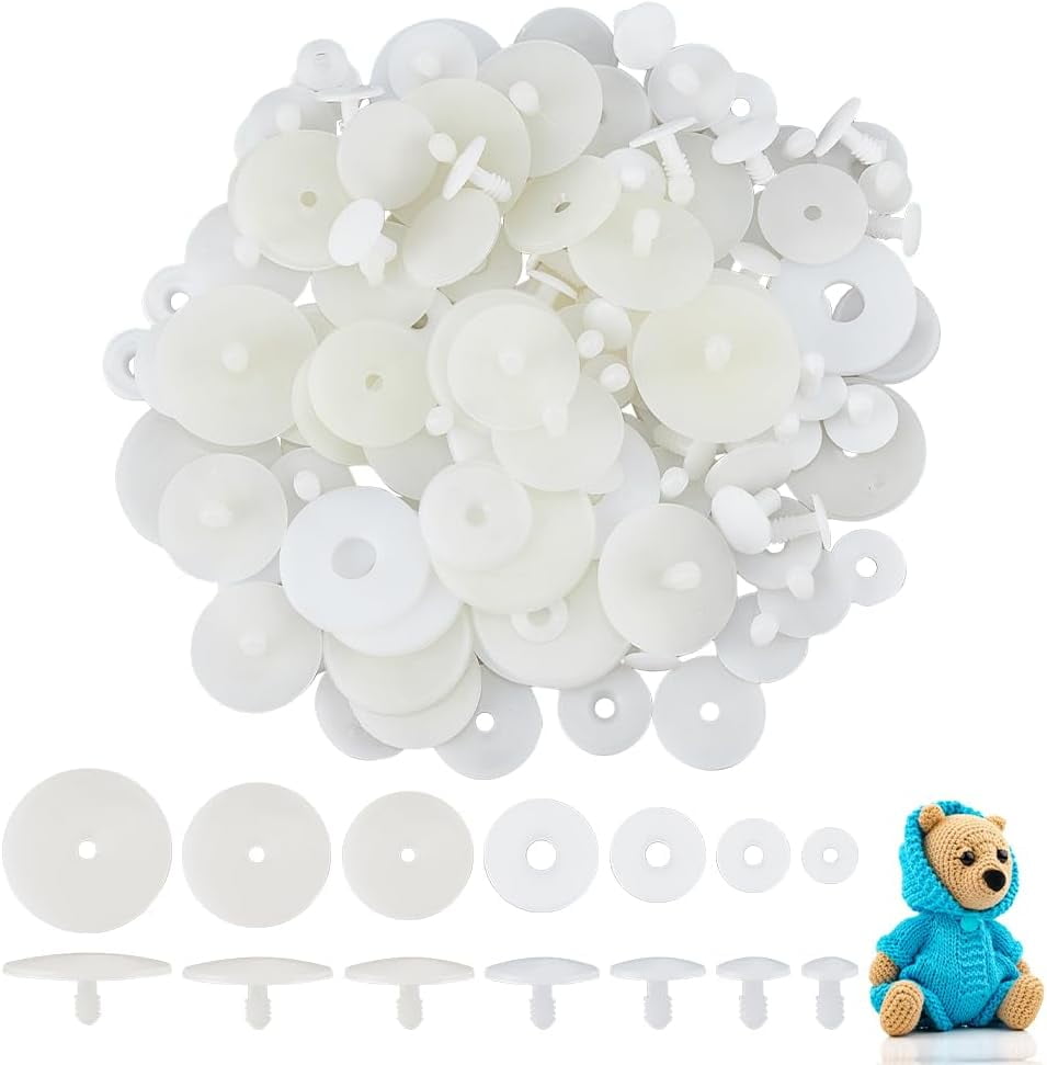 70 Sets 7 Sizes Doll Joints Safety Joints Plastic Movable Joints Animal ...