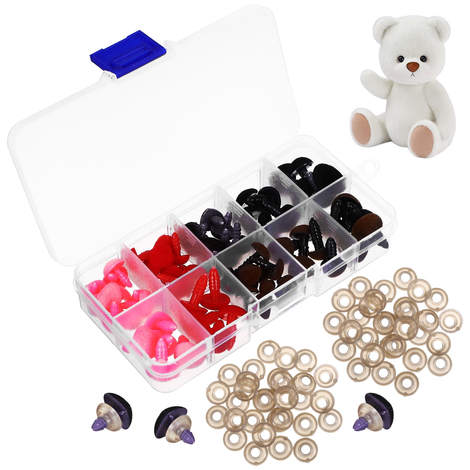 70 Sets of Plastic Safety Plush with Washers Safety Doll for Bear Dolls ...