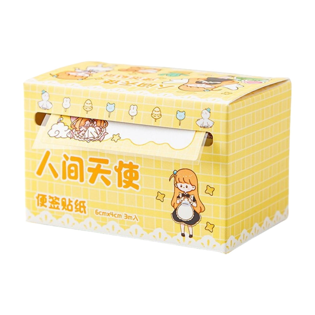 70 Sheets Cartoon Adhesive Notes Paper Pull Out Notes Paper Pad ...