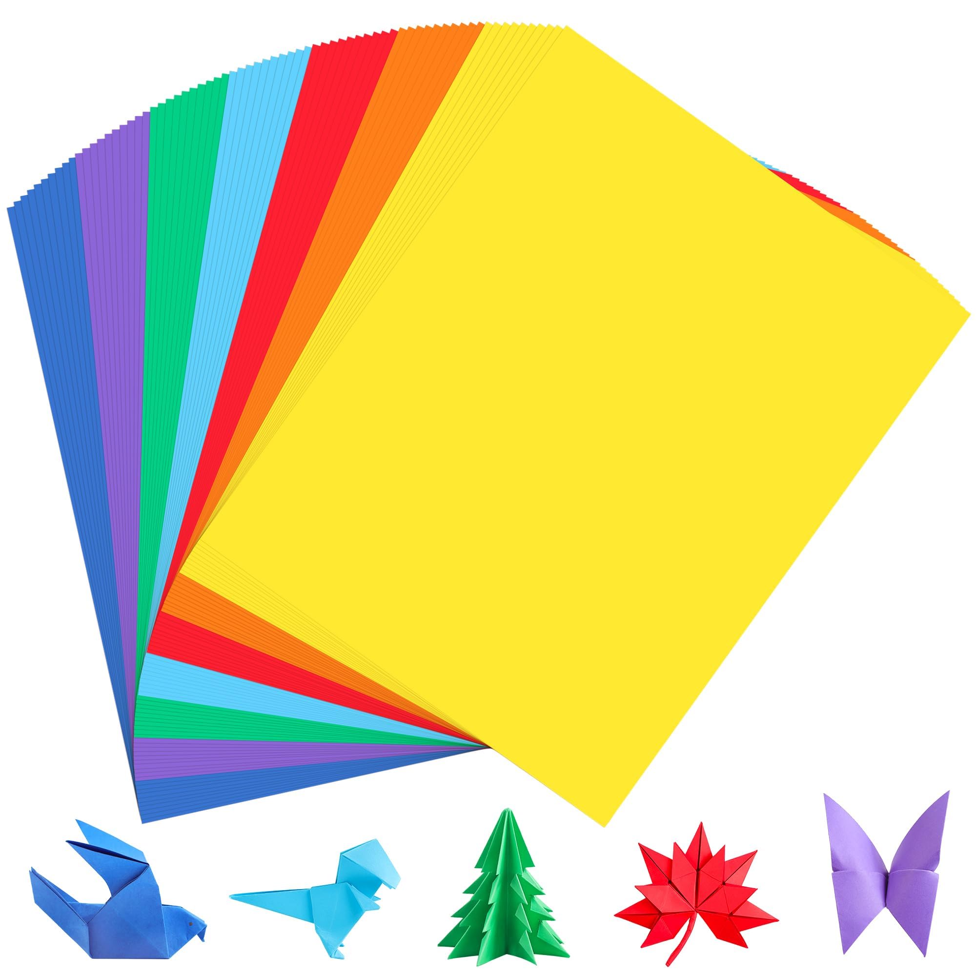70 Sheets Colored Cardstock Paper, 7 Vibrant Colors 8.5 x 11 Inch, 65Ib ...