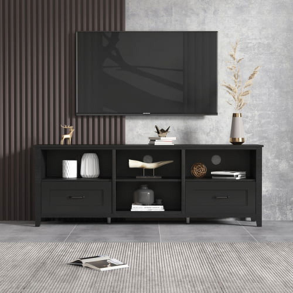 70" TV Stand Fit Up to 60" TV,Television Console Table with 2 Drawers ...