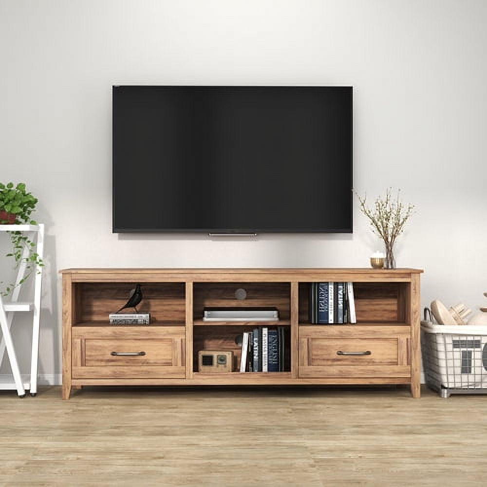 70" TV Stand Fit Up to 60" TV,Television Console Table with 2 Drawers ...