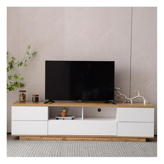 70" TV Stand for TVs up to to 80", Modern TV Console Table with Open ...