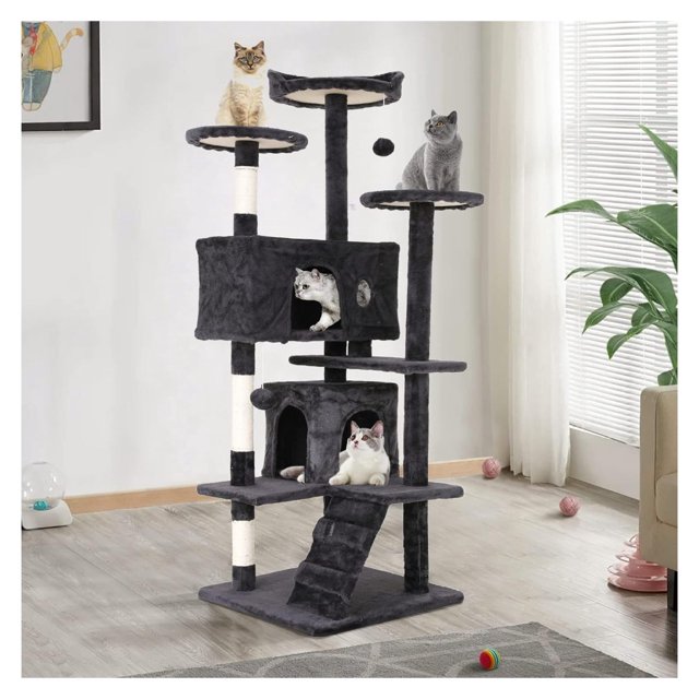 70 Tall Cat Tree For Indoor Cats Multi Level Cat Furniture With Cat