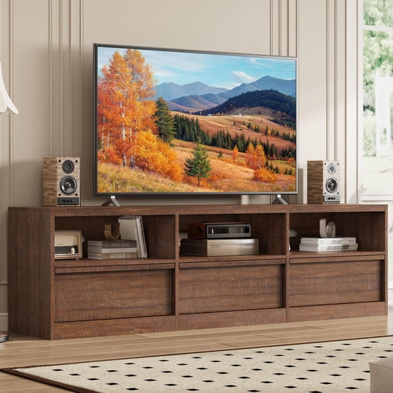70" Vintage Mid-Century Modern TV Stand for 75" TV, Entertainment ...