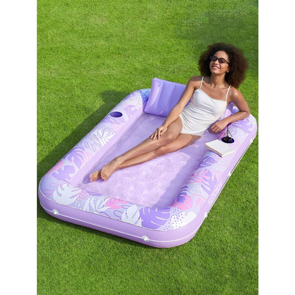 70" X 46" Swimming Pool Floating Hammock Lounger, Water Inflatable ...