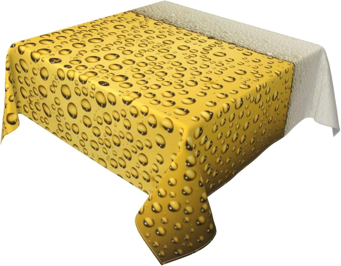 70"X70"Beer Foam Drink Square Tablecloth Reusable Indoor and Outdoor ...