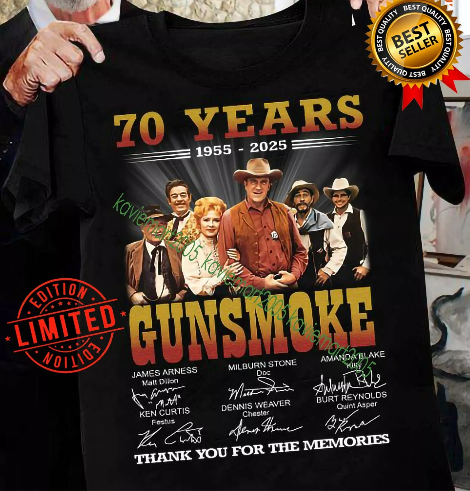 70 Years Gunsmoke Thank You For The Memories Anniversary 1955 2025 Men ...